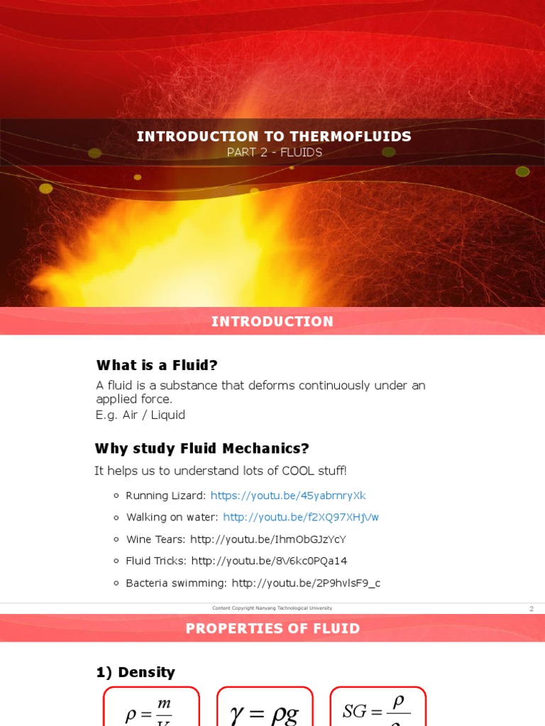 Introduction To Thermofluids: Part 2 - Fluids | PDF | Viscosity ...