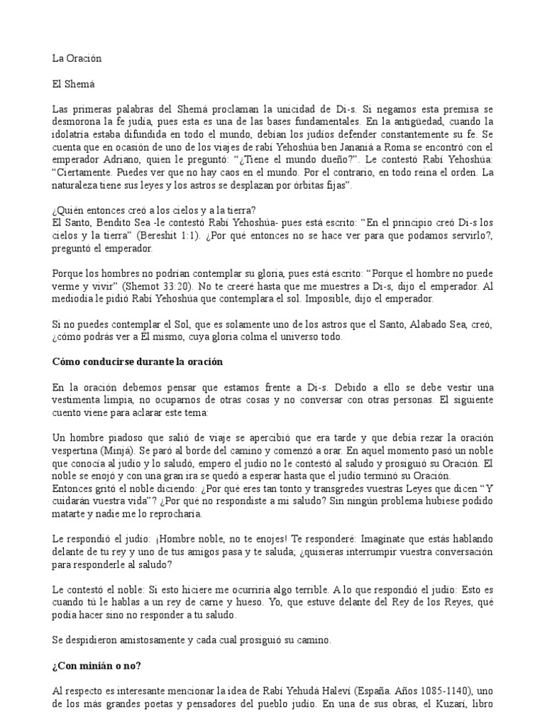 La Tefila | PDF | Shema Israel | Oración
