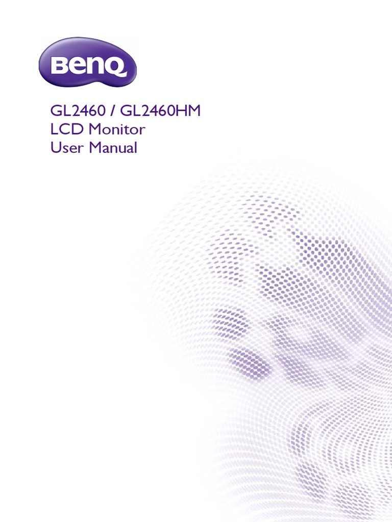 BenQ Monitor Manual | PDF | Computer Monitor | Electrical Connector