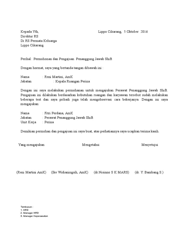 Surat-Surat Pengajuan | PDF