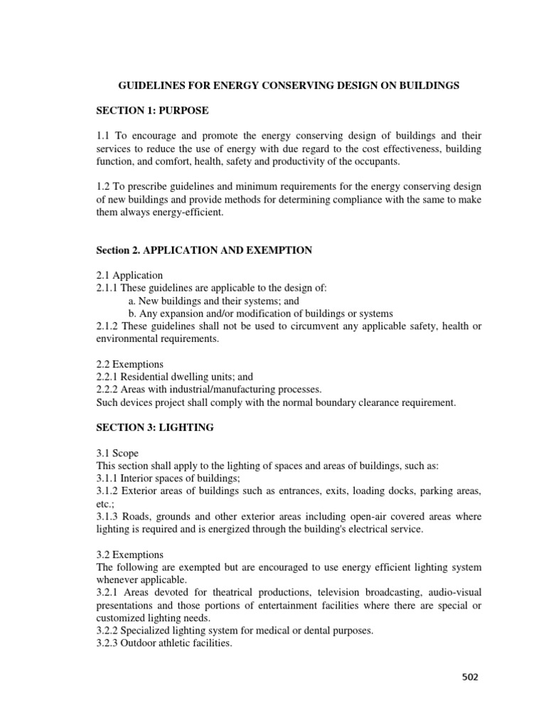 10.1 Guidelines For Energy Conserving Design On Buildings - Section 1 - 4 | Download Free PDF ...
