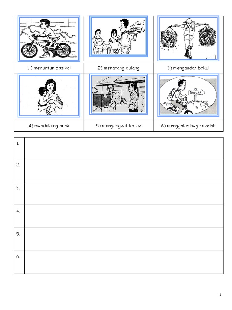 1) Menuntun Basikal 2) Menatang Dulang 3) Mengandar Bakul | PDF