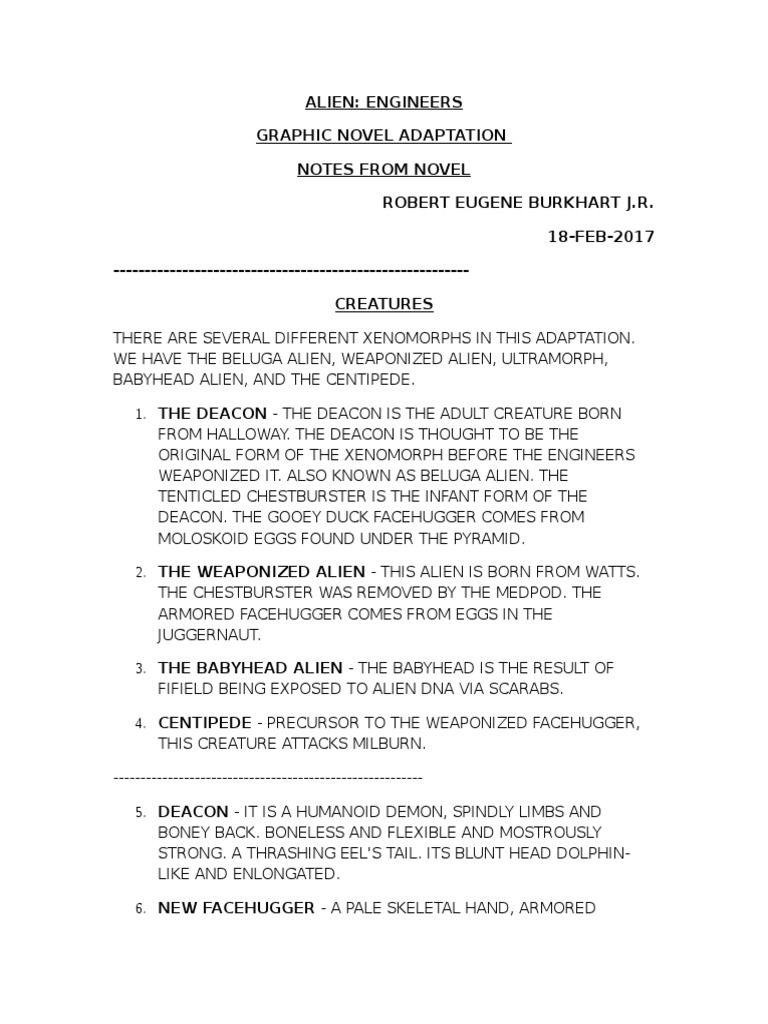 Alien Engineers Concepts | PDF