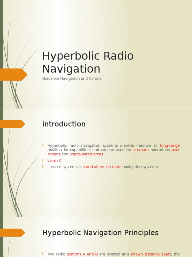 Hyperbolic Radio Navigation | PDF | Navigation | Transmitter