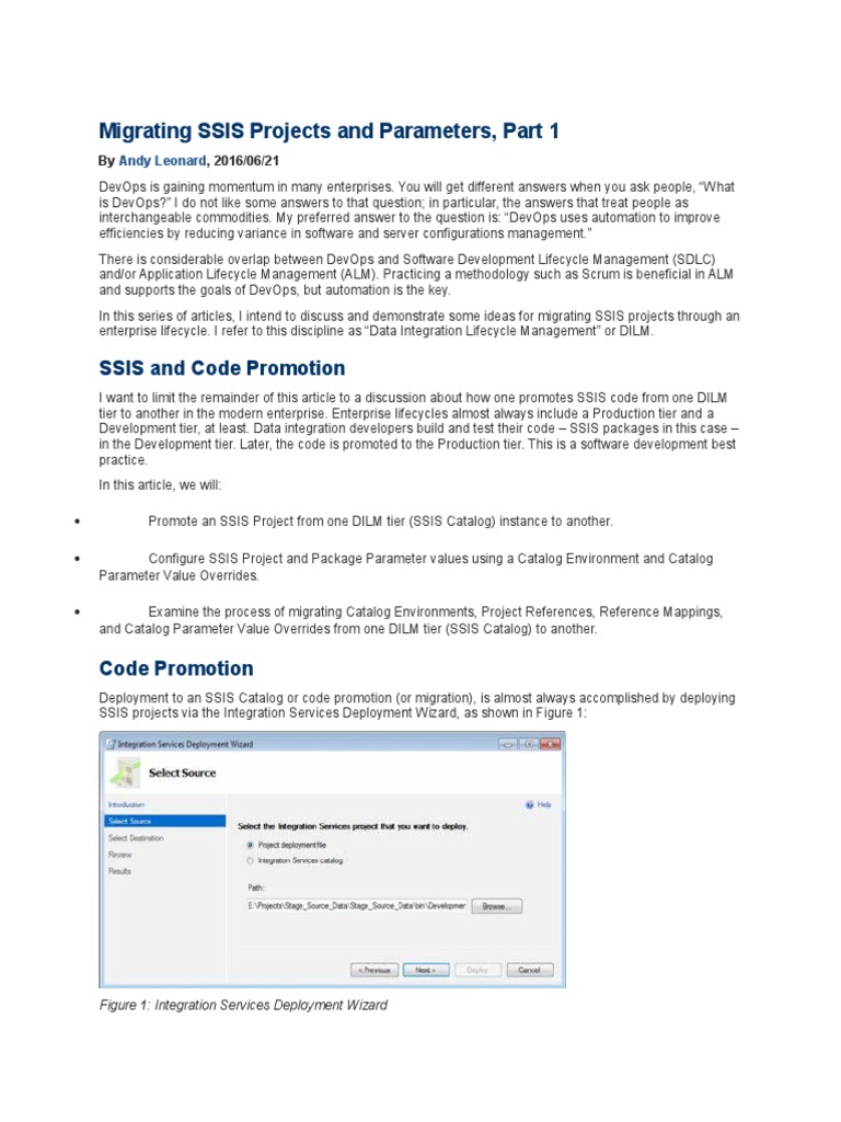 SSIS Project Migration Guide | PDF | Software Development | Parameter (Computer Programming)