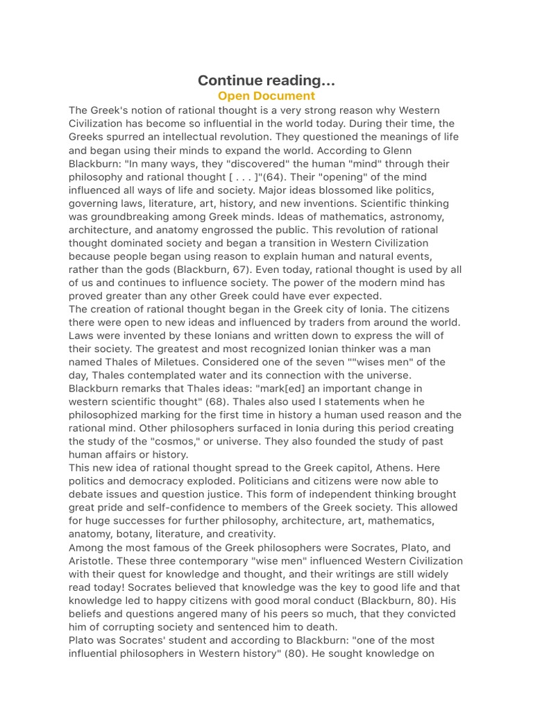 Continue Reading... | PDF | Ancient Greek Philosophy | Socrates