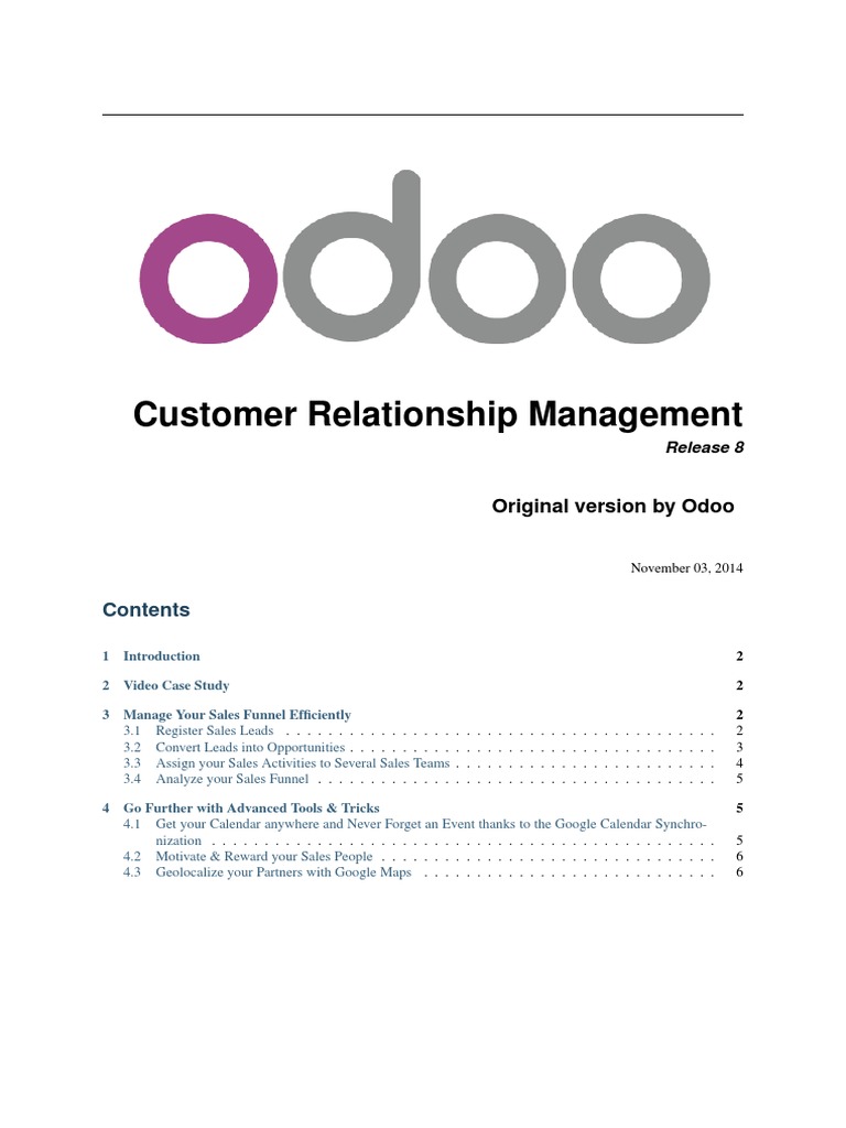 Odoo CRM: Sales Funnel Management Guide | PDF