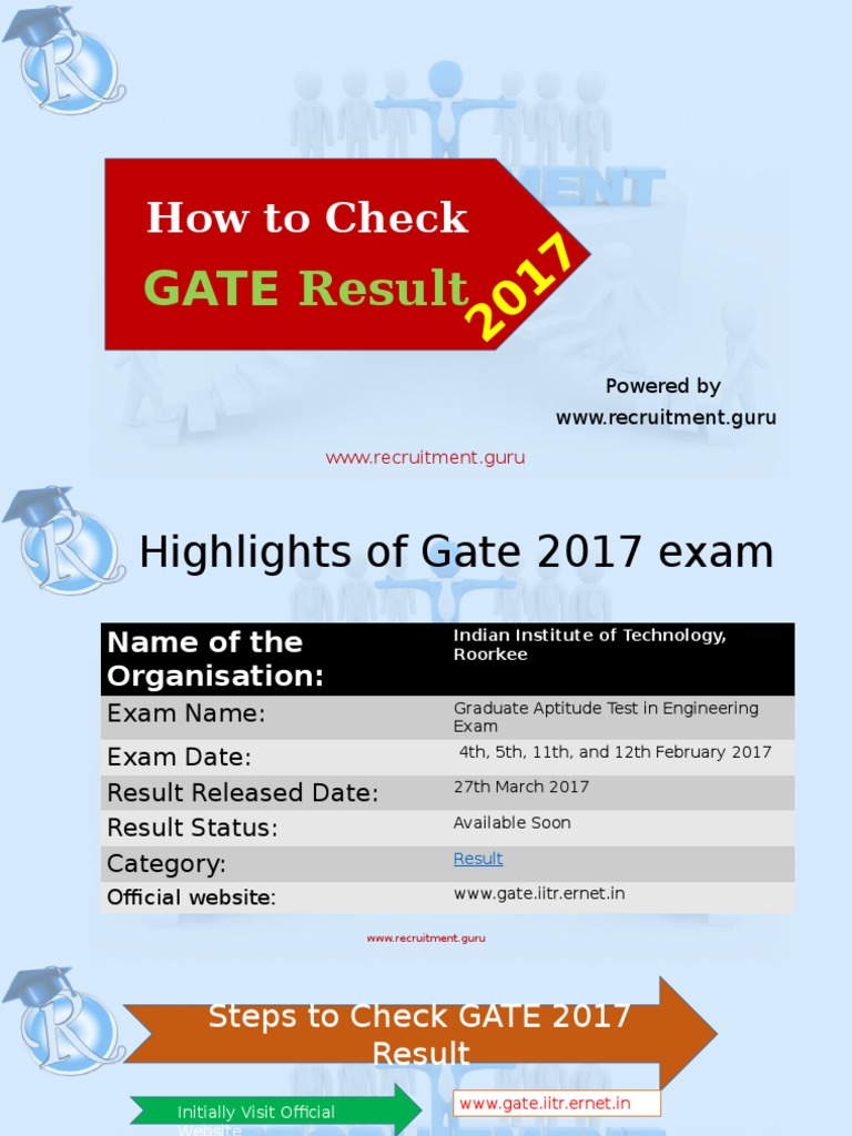 How To Check: GATE Result | PDF | Business