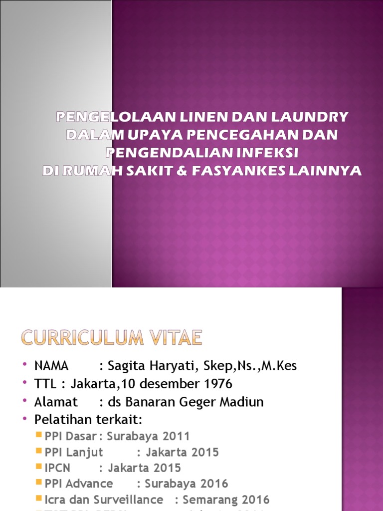 Penanganan Linen Rumah Sakit | PDF