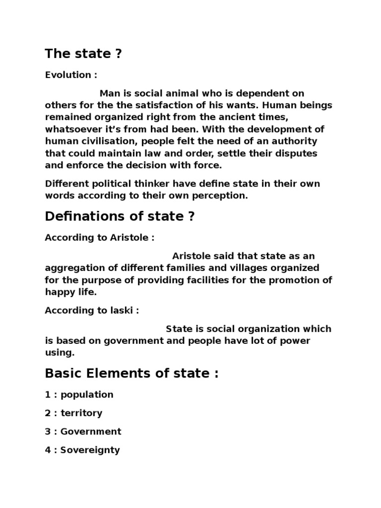 An Analysis of the Evolution and Elements of the Modern State | PDF ...