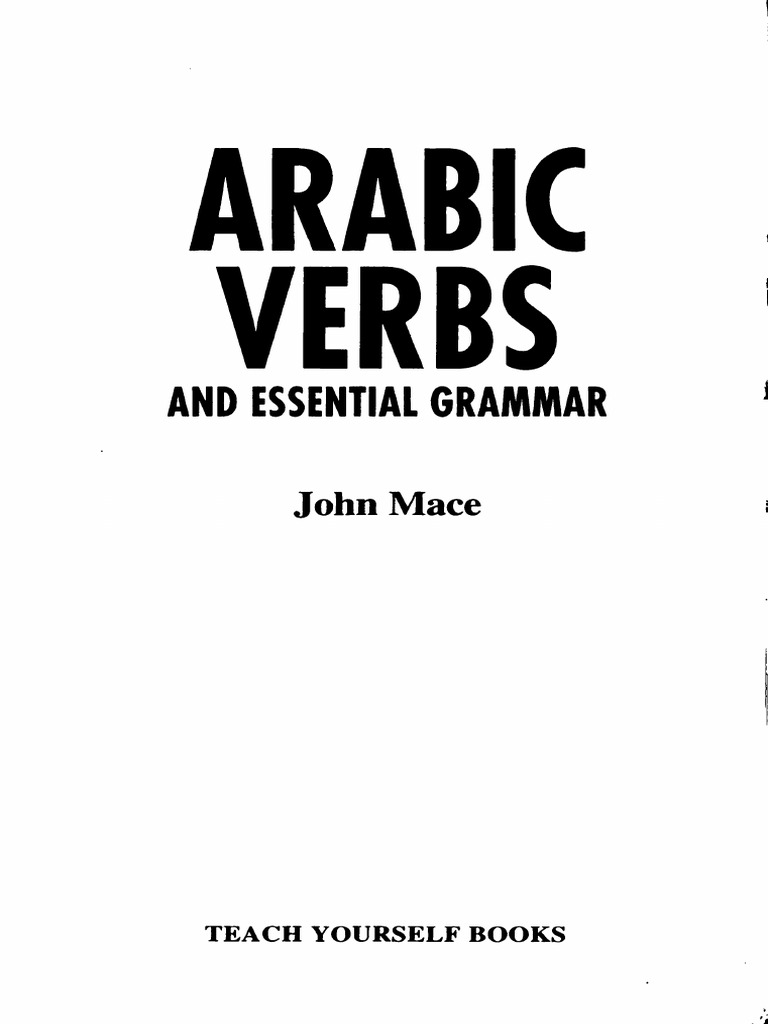 John Mace Arabic Verbs | PDF