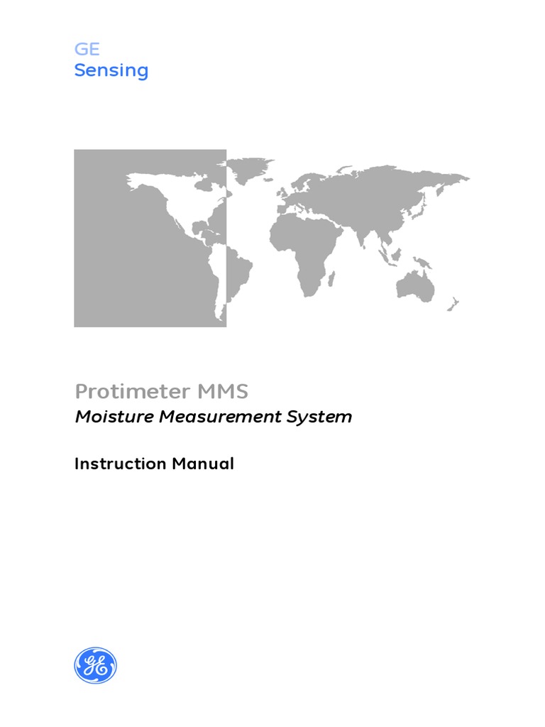 GE Protimeter MMS Manual | PDF | Calibration | Measuring Instrument