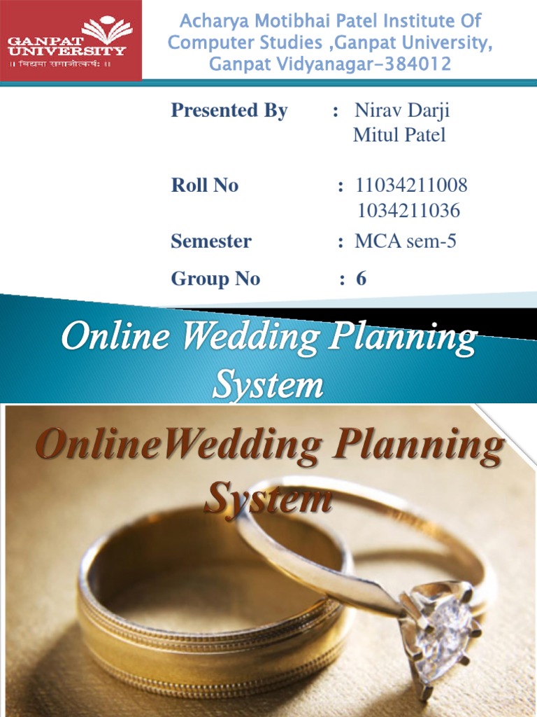 Online Wedding Planning System by Nirav Darji PDF | PDF | Computing | Software