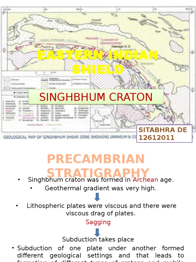 Eastern Indian Shield's Singhbhum Craton and Precambrian Stratigraphy ...