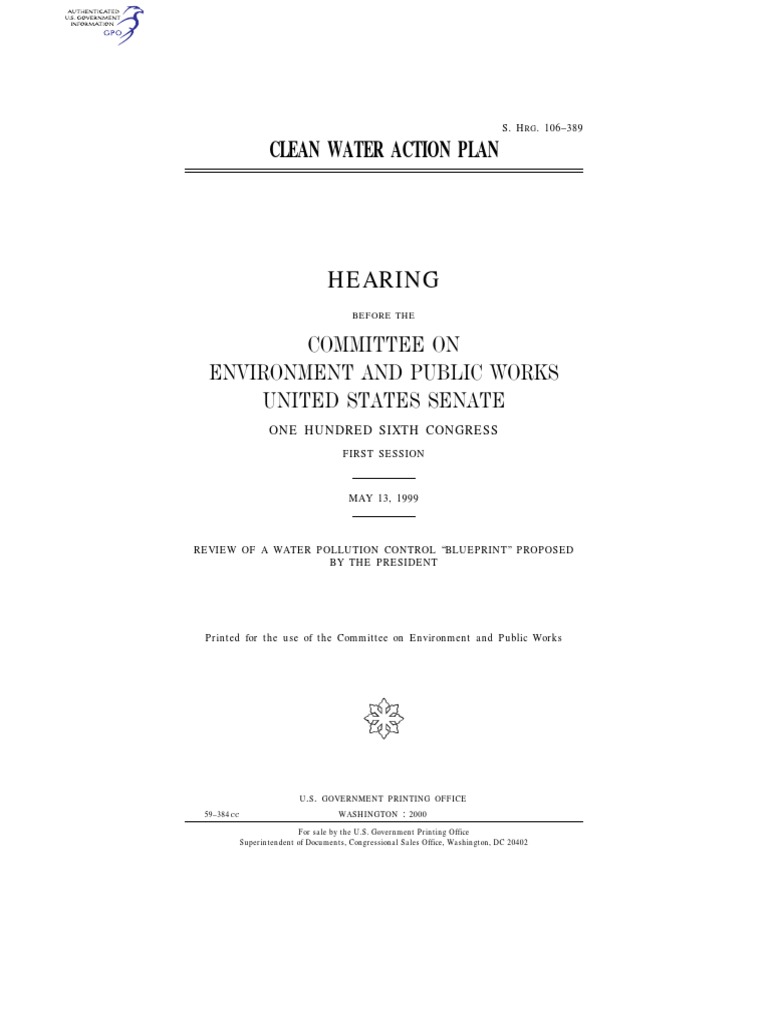 Senate Clean Water Action Review | PDF | Clean Water Act | Water Resources