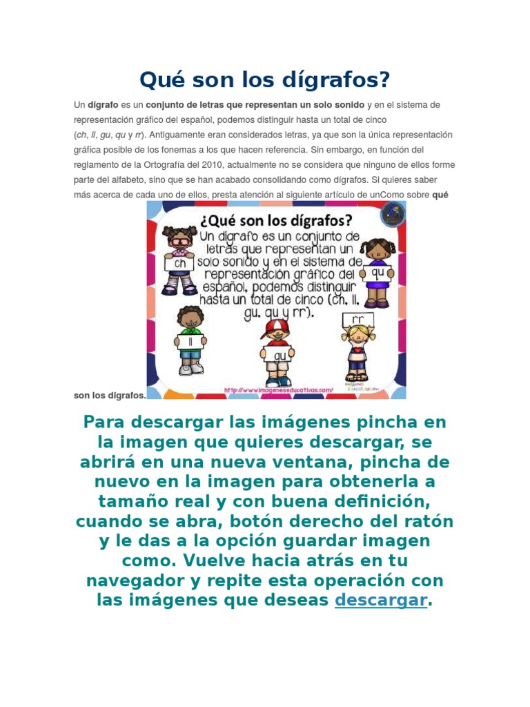 dígrafos | Colación | Texto