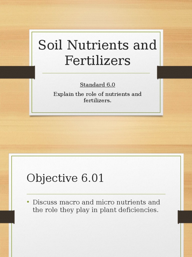 6 00 Nutrients and Fertilizers | PDF | Plant Nutrition | Fertilizer