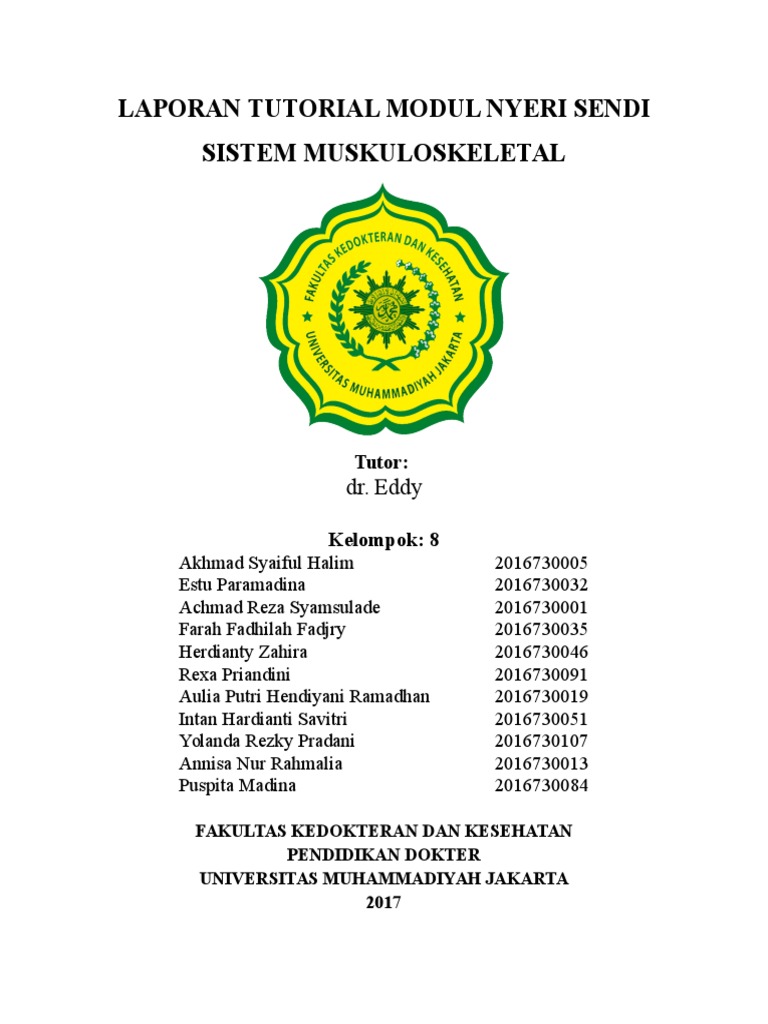 Laporan Modul Nyeri Sendi Muskuloskeletal Kel8 | PDF