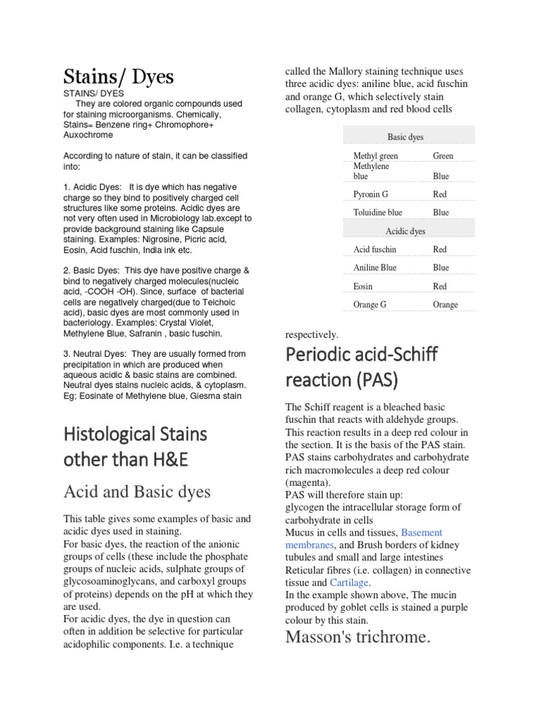 Stains and Dyes | PDF | Staining | Immunohistochemistry