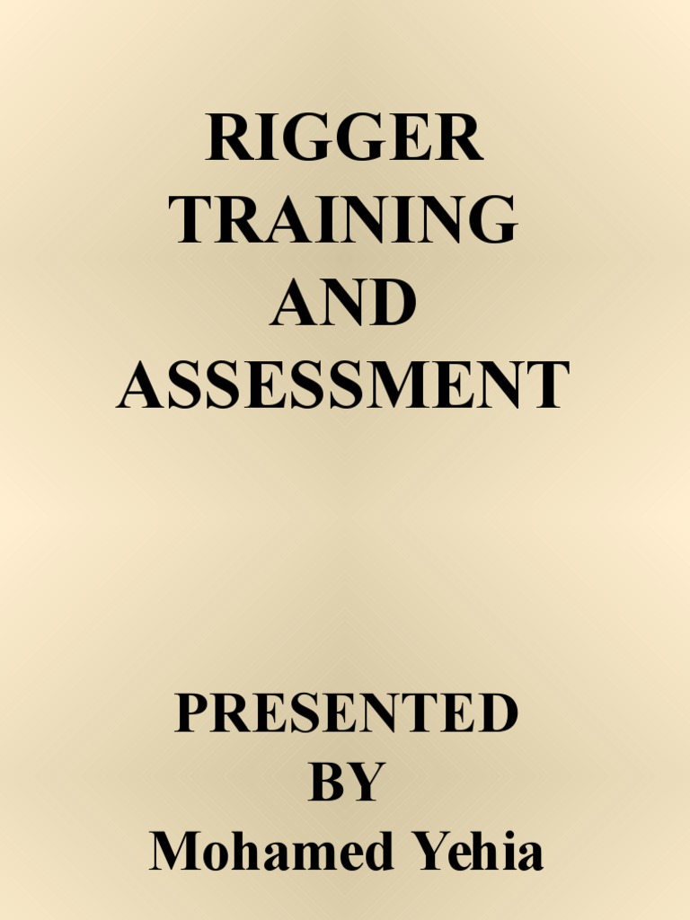 Rigger Training AND Assessment | PDF | Occupational Safety And Health ...