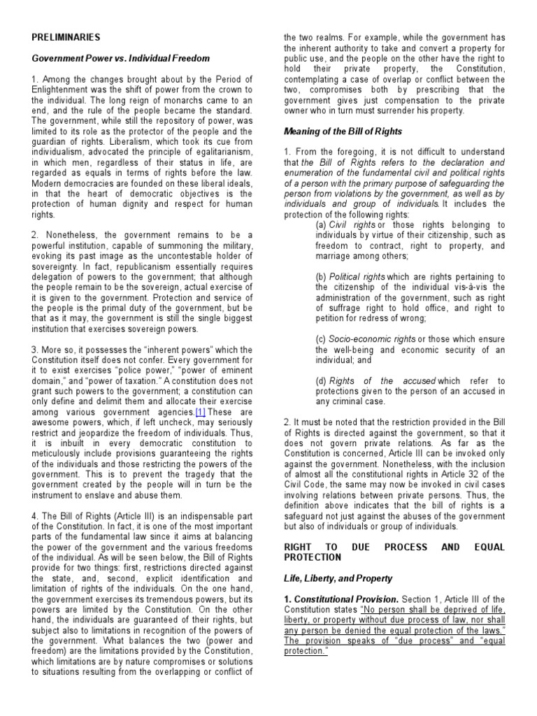 Government Power vs. Individual Freedom: Preliminaries | PDF