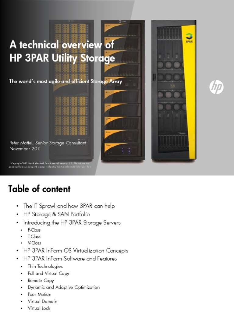 A Technical 3PAR Presentation v9 4nov11 PDF | PDF | Virtualization ...