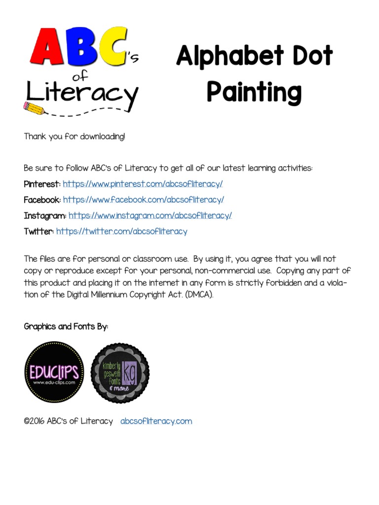 Alphabet Dot Painting | PDF