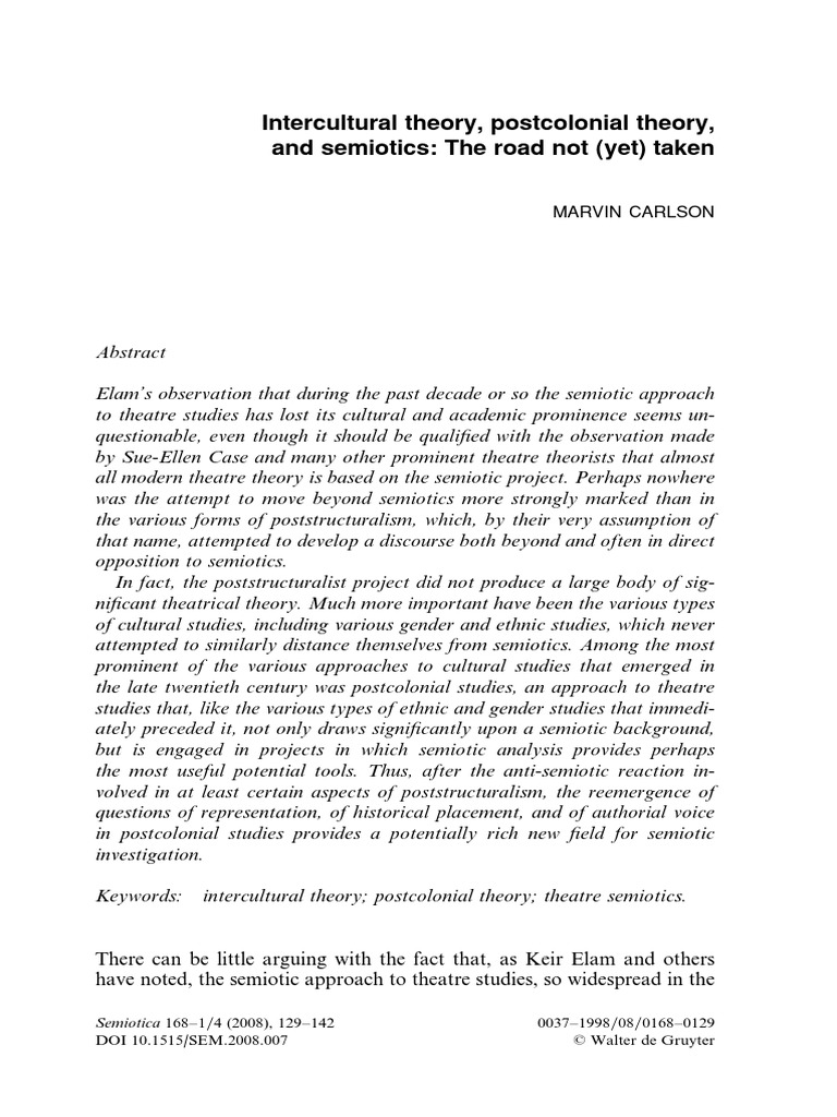 Intercultural Theory and Semiotics 2008 PDF | PDF | Postcolonialism ... Intercultural Theory and Semiotics 2008 PDF | PDF | Postcolonialism ...