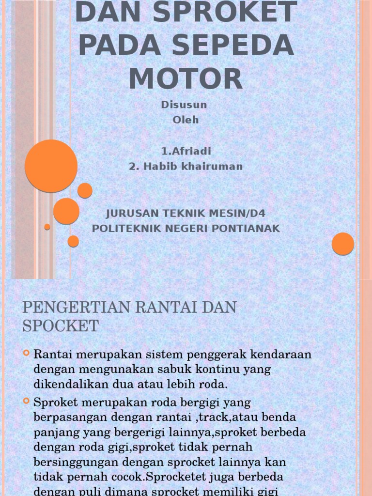 Transmisi Rantai Dan Sproket | PDF