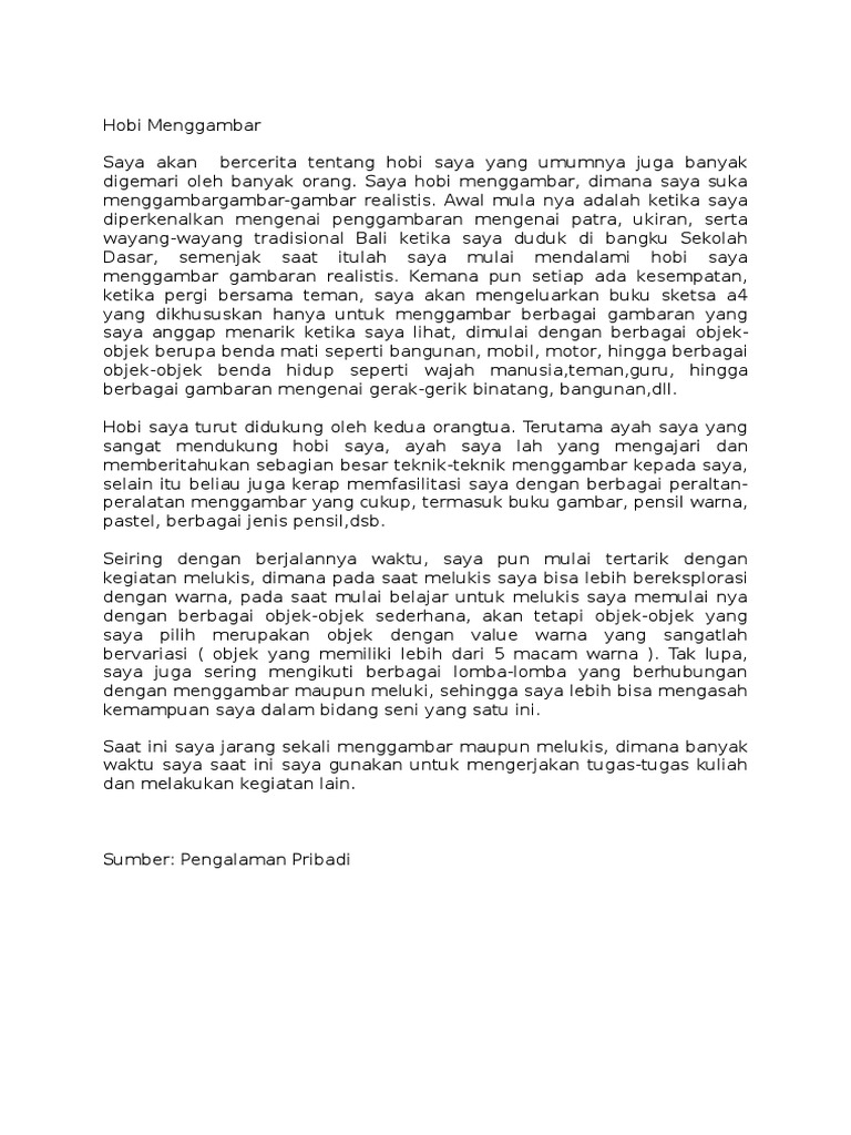 Hobi Menggambar | PDF