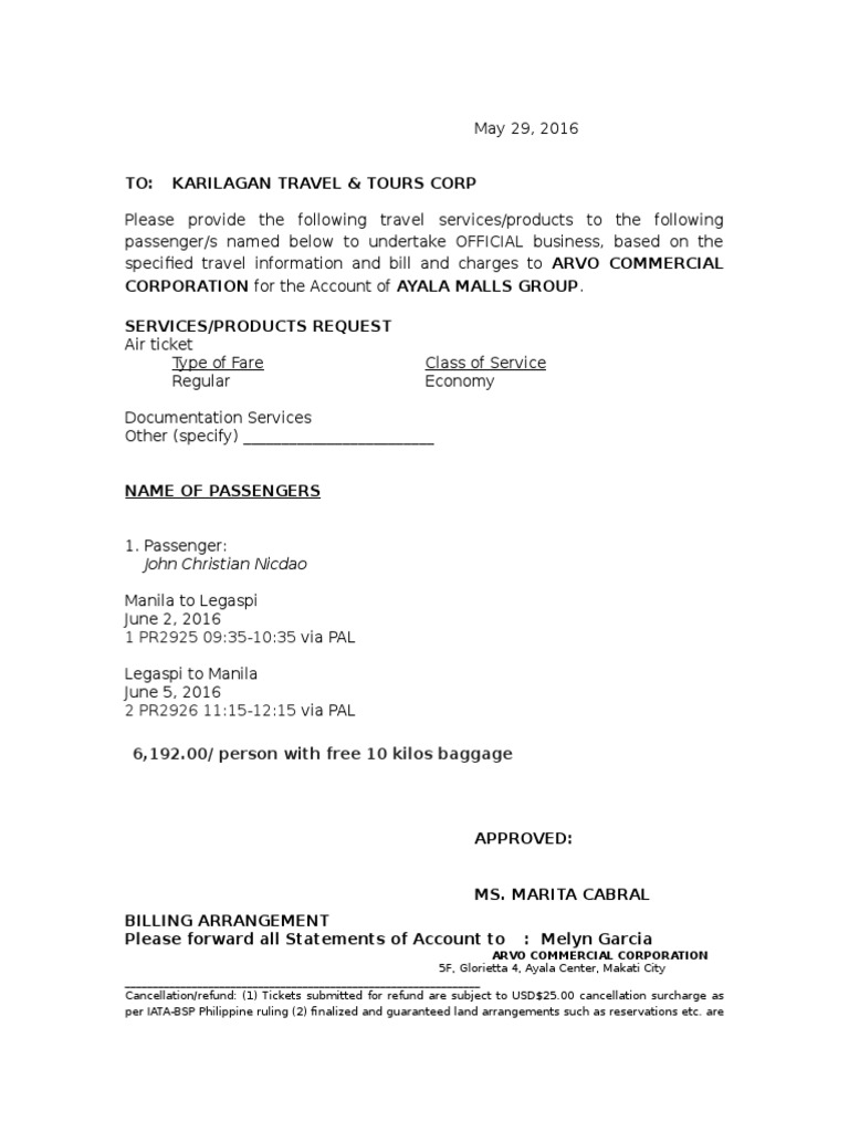 Travel Order Sir JC Nicdao | PDF