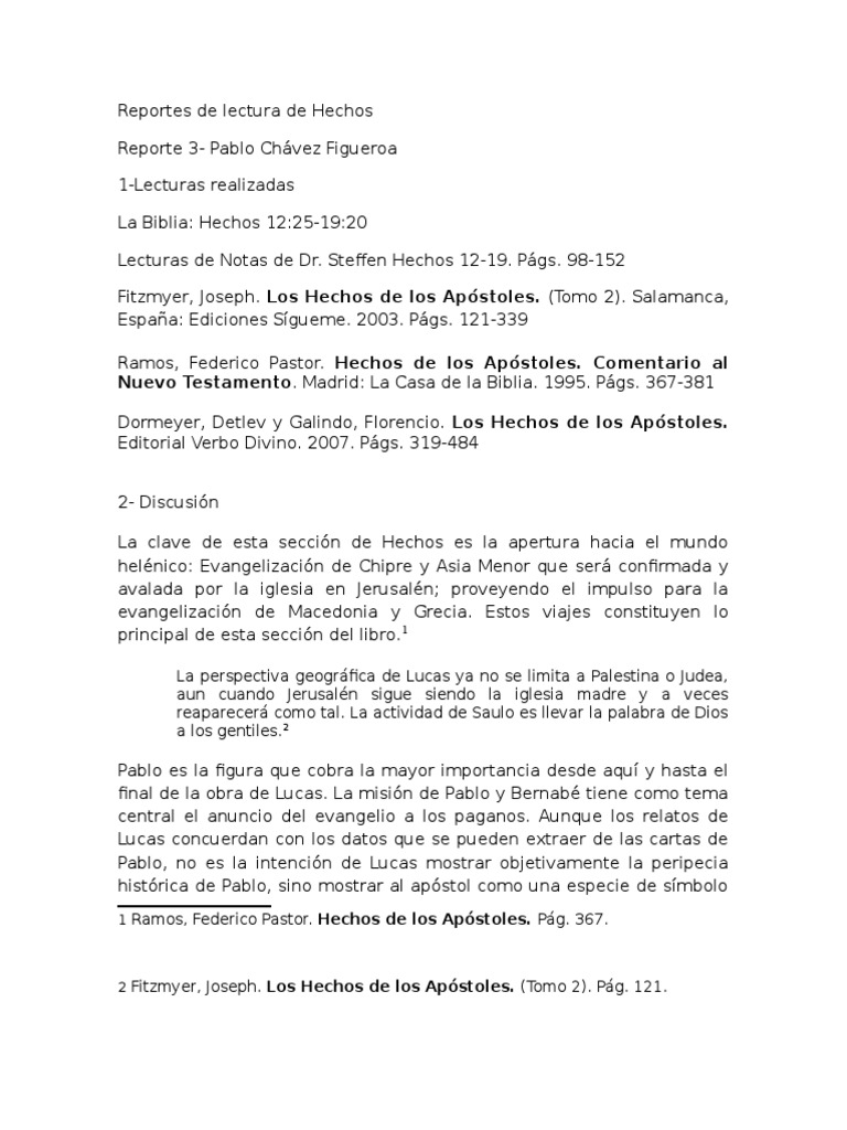 Análisis de Hechos 12-19: Evangelización y Liderazgo | PDF | Pablo el ...