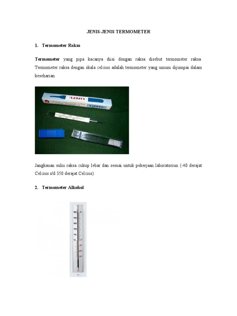 Jenis Jenis Termometer | PDF