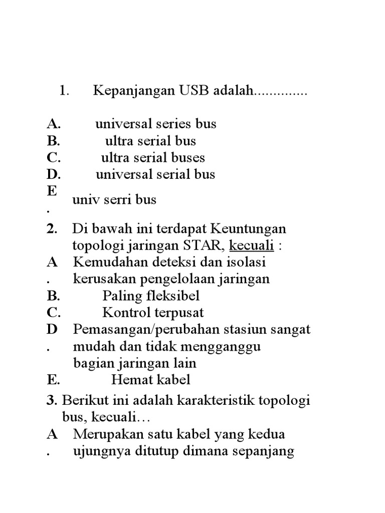 Kepanjangan USB Adalah | PDF