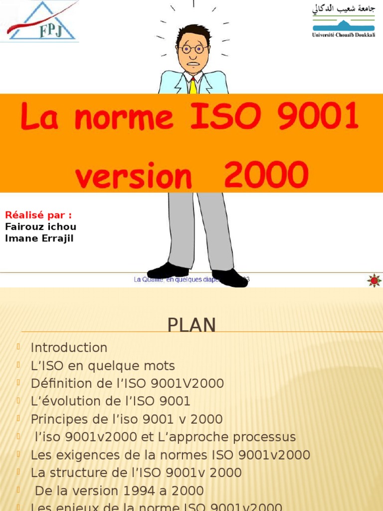 Exposé Iso 9001 V 2000 | PDF | Organisation internationale de normalisation | Management de la ...