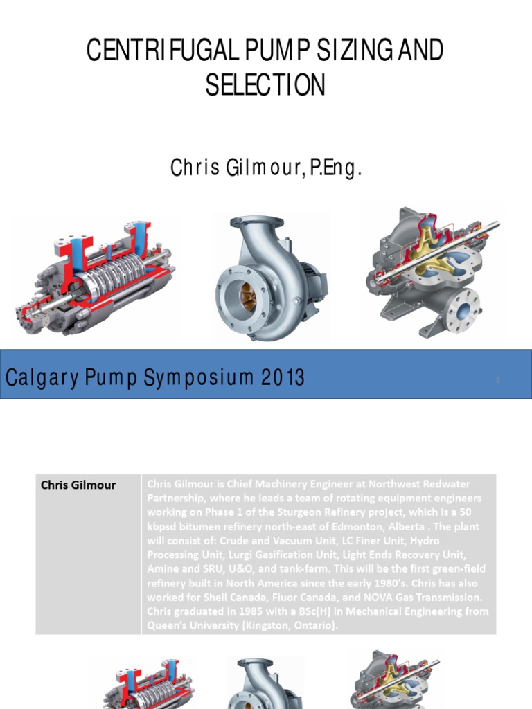 Centrifugal Pump Selection and Sizing | PDF | Turbomachinery | Pump