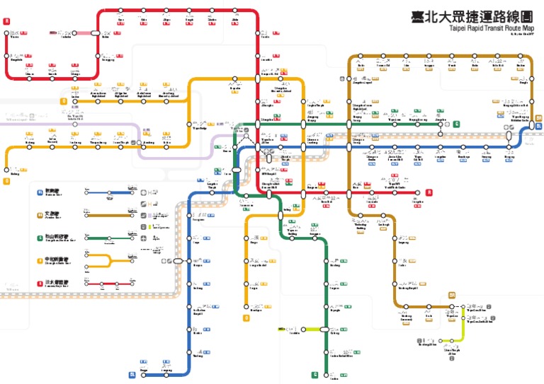 Modified Taipei Metro Map | PDF | Transportation Engineering | Transport