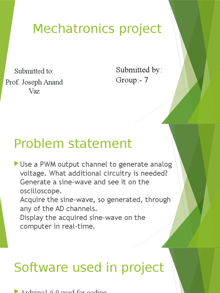 Mechatronics Project | PDF