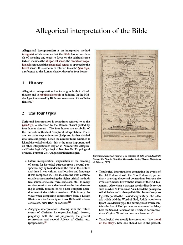 Allegorical Interpretation of the Bible | Theology | Christian Bible