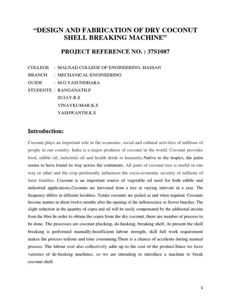 Coconut Project Pdf