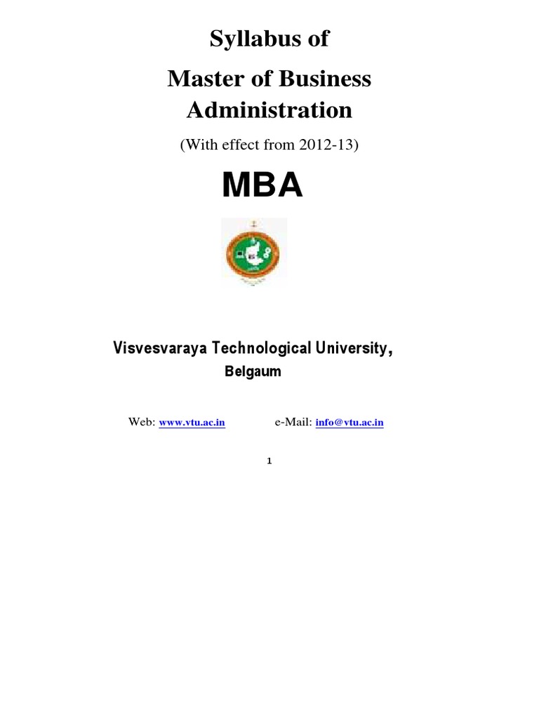 VTU-mba New Syllabus | PDF | Monopoly | Variance