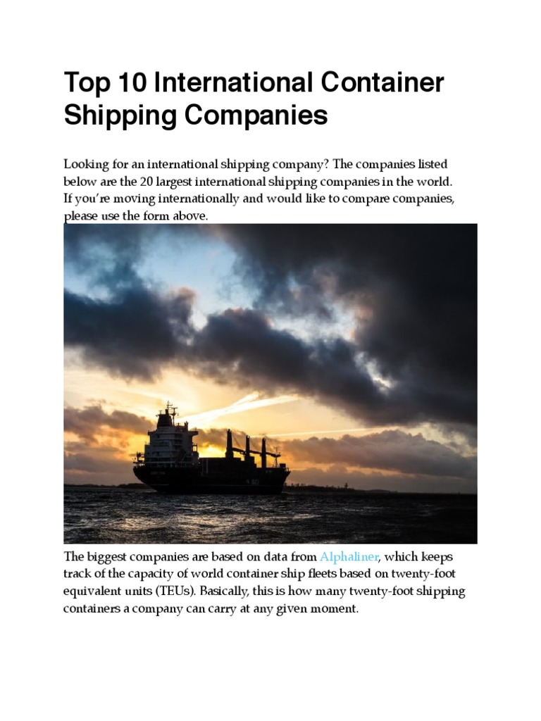 Top Shipping Lines | PDF
