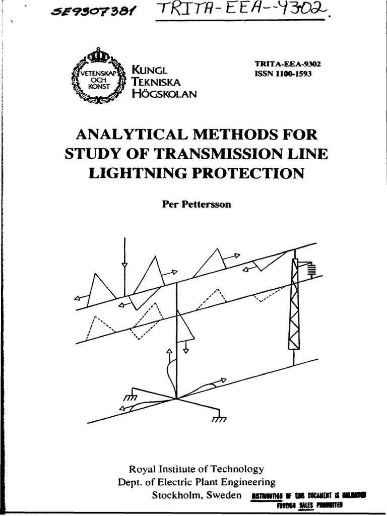 Analytical Methods For Study of Transmission Line Lightning Protection ...