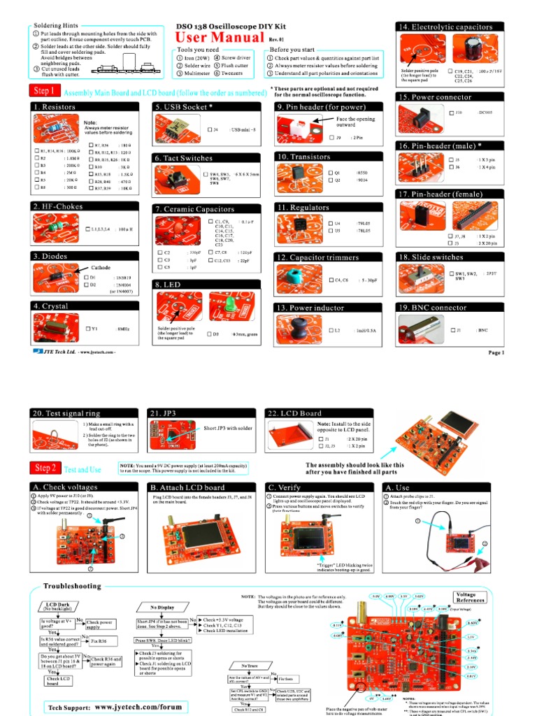 Manual Osciloscopio DS138 | PDF | Telecommunications Engineering | Computer Engineering