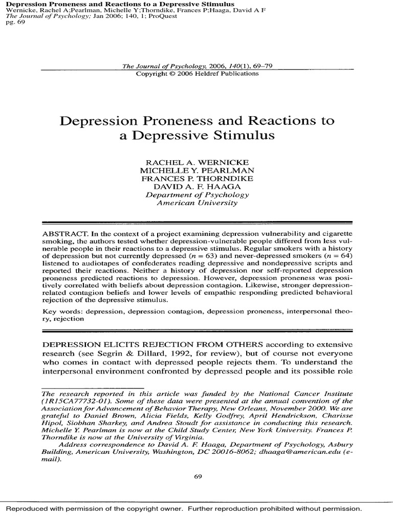 The Journal of Psychology Jan 2006 140, 1 Proquest | PDF