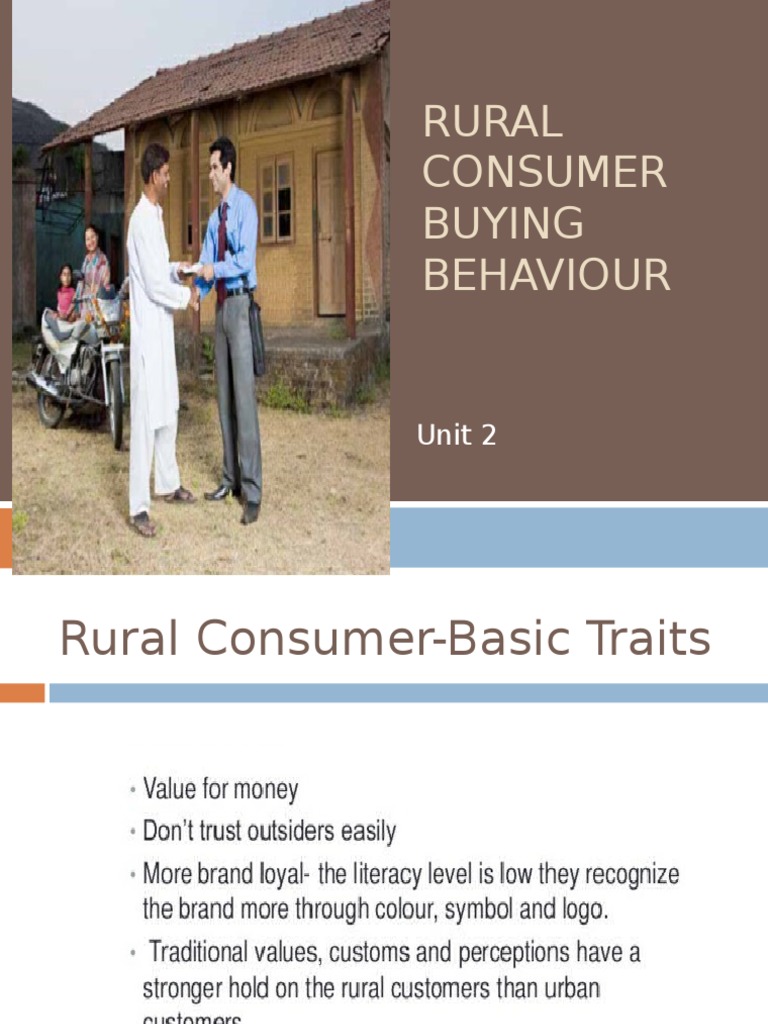 Rural Consumer Buying Behaviour-Unit 2 | PDF