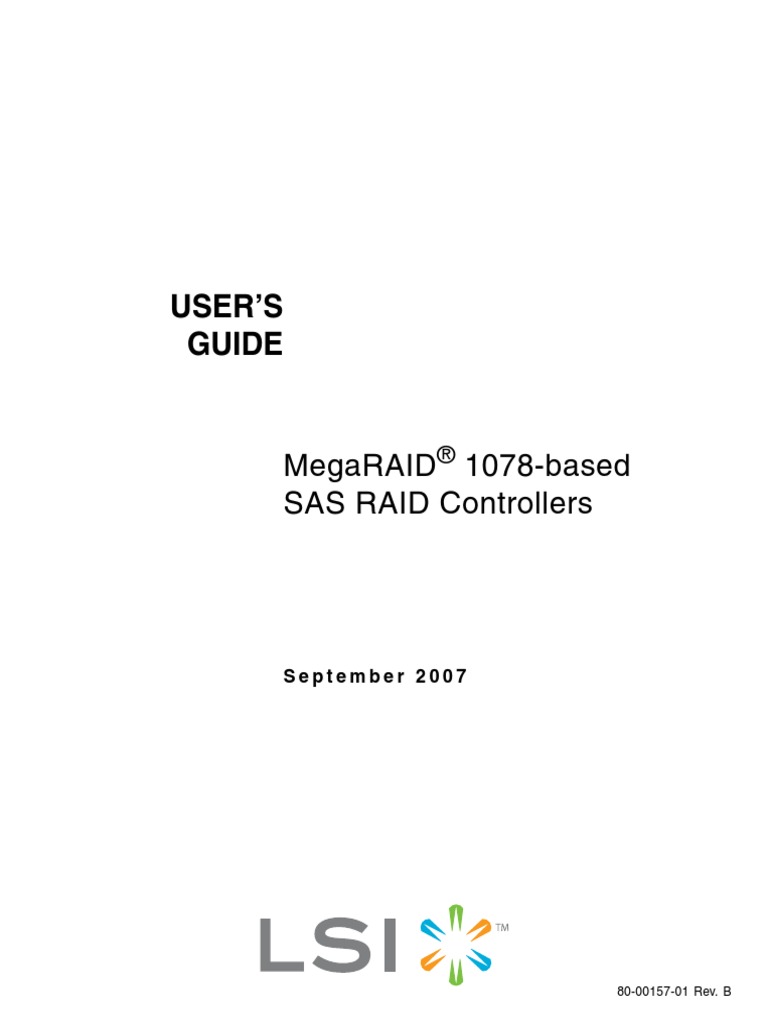 User'S Guide: Megaraid 1078-Based Sas Raid Controllers | PDF ...