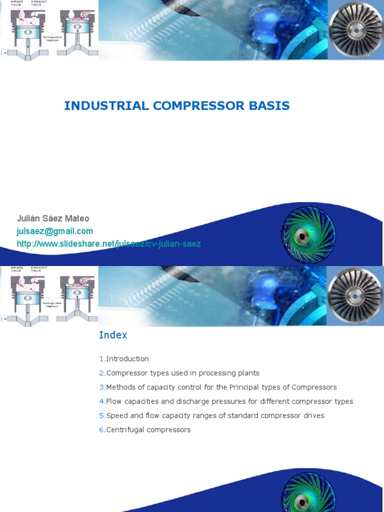 Industrial Compressor Types Overview | PDF | Gas Technologies ...