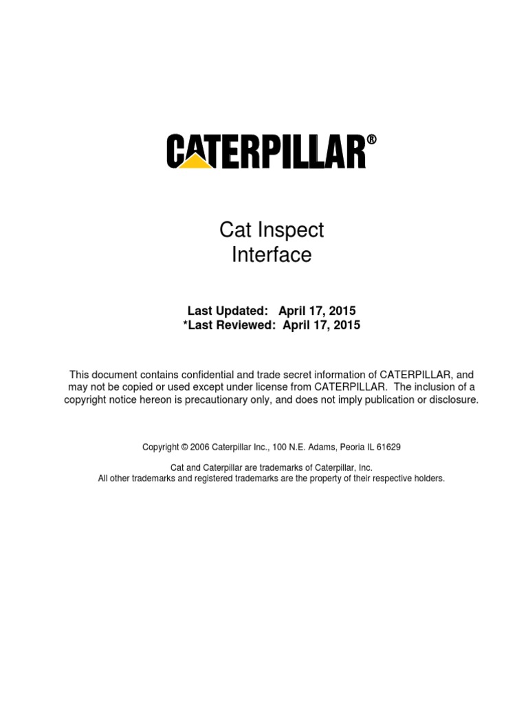 CAT Inspect Interface PDF | PDF | Uniform Resource Identifier | Representational State Transfer