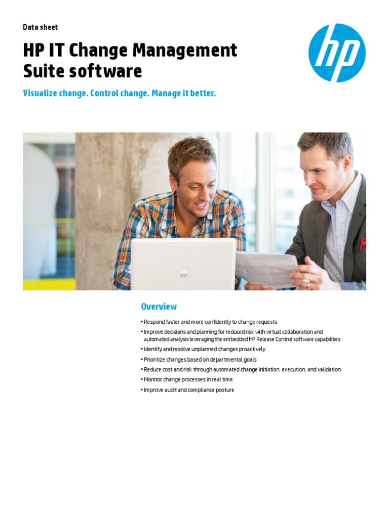 HP IT Change Management Suite Software | PDF | Itil | Hewlett Packard